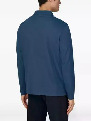 Boggi Milano Appliquéd Pique Polo Shirt - Blue