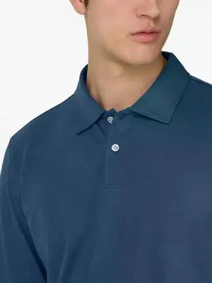Boggi Milano Appliquéd Pique Polo Shirt - Blue