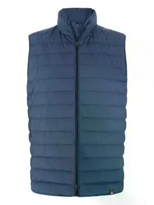 Boggi Milano Padded Logo Patch Gilet - Blue