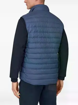 Boggi Milano Padded Logo Patch Gilet - Blue