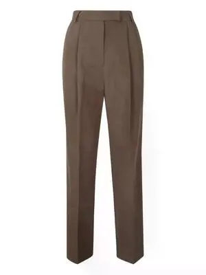 THE FRANKIE SHOP Suit Trousers With Welt Pocket - Brown