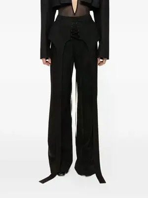 NISSA Lace-up Trousers With Exaggerated Hips