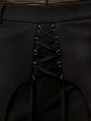 NISSA Lace-up Trousers With Exaggerated Hips