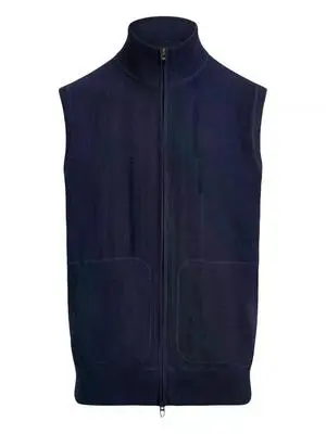 Rlx Ralph Lauren Zip-up Mock-neck Vest - Blue