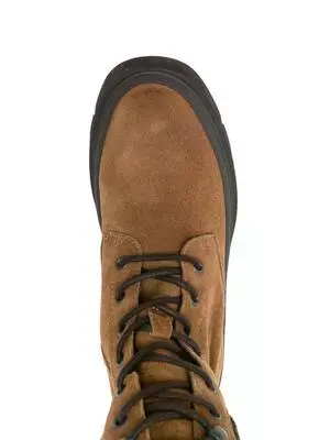 SUMMERY COPENHAGEN Panelled Lace-up Boots