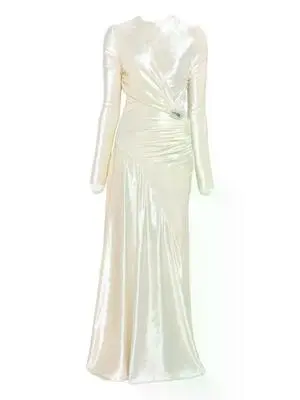 Rabanne Draped Velvet Gown
