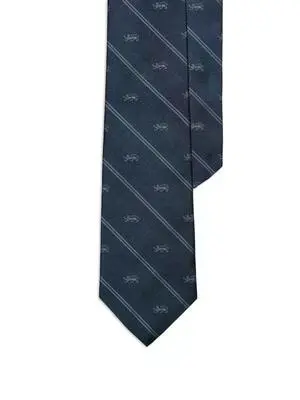 Polo Ralph Lauren Repp Club Striped Silk Tie - Blue