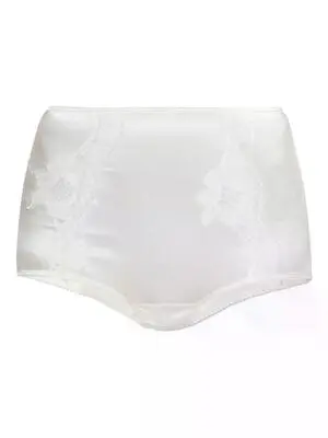 Dolce & Gabbana Lace Silk Briefs - White
