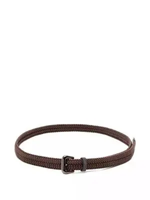 Brunello Cucinelli Braided Cotton Belt - Brown