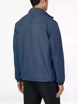 Boggi Milano Technical Fabric Zip Jacket - Blue