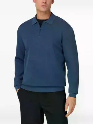 Boggi Milano Zip Knitted Polo Shirt
