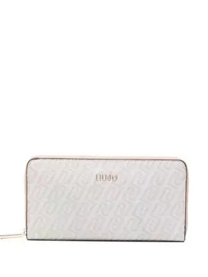 Liu Jo Large Monogram Zip Wallet - Neutrals