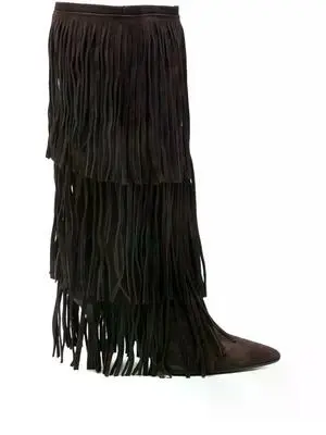 GISEL MOIRE Fringed Boots