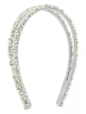 JENNIFER BEHR Leonora Beaded Headband - Silver