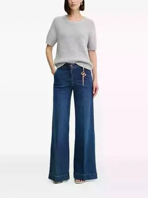 FRACOMINA Charm-detail Wide-leg Jeans