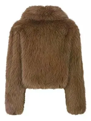 THE FRANKIE SHOP Hope Fur Jacket - Brown