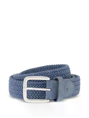 Boggi Milano Woven Suede Belt - Blue