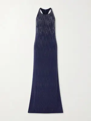 Ralph Lauren Claeton Crystal-embellished Gown - Blue