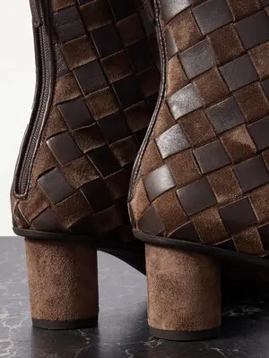 Bottega Veneta Atomic Intrecciato Leather Ankle Boots