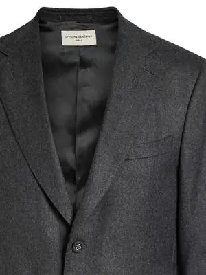 Officine Générale Button Single-breasted Wool Blazer