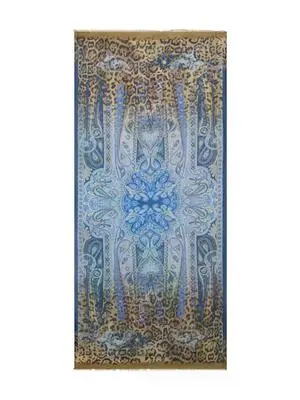 Etro Animal-print Scarf - Blue