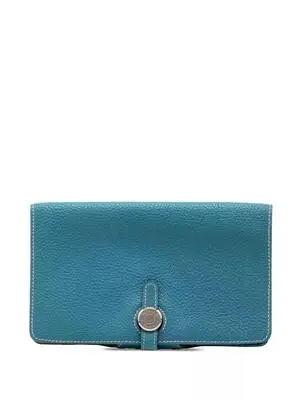 Hermès 2003 Togo Dogon Wallet Long Wallets - Blue