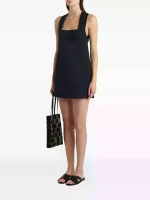 Khaite Cross-over Backless Mini Dress - Black