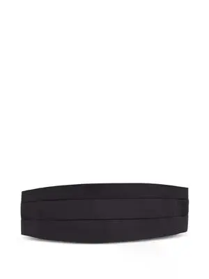 TOM FORD Pleated Cummerbund Belt - Black