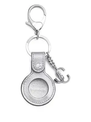 JIMMY CHOO Airtag Charm Keyring - Silver