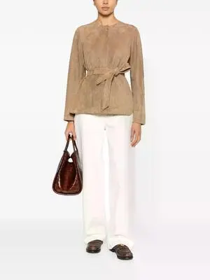 Max Mara Belted Suede Jacket