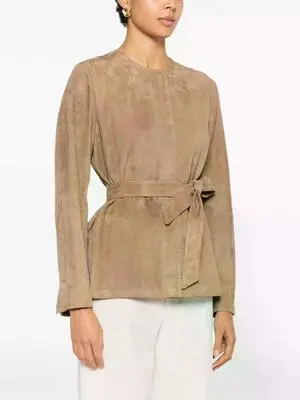Max Mara Belted Suede Jacket