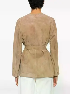 Max Mara Belted Suede Jacket