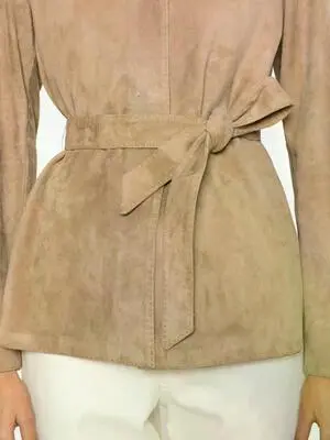 Max Mara Belted Suede Jacket