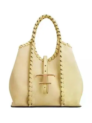 TOD'S T Timeless Braided Pendant Tote