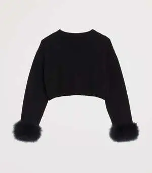 Valentino Garavani Cashmere Feather-trim Sweater