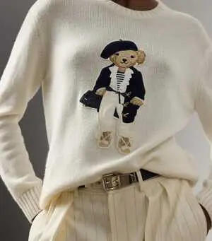 Ralph Lauren Cashmere Polo Bear Sweater