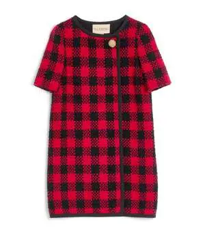 Valentino Garavani Tweed Checked Mini Dress