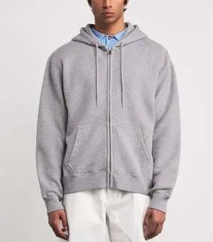 JW Anderson Cotton Zip-up Hoodie - Navy