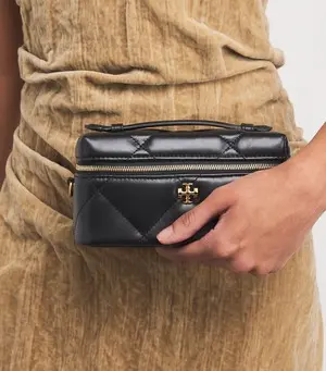 Tory Burch Leather Quilted Kira Vanity Case Bag