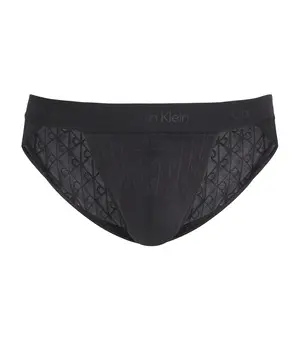 Calvin Klein Microfibre Lace Sport Briefs - Black