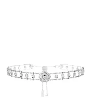 Chanel Gold And Diamond Bouton De Camélia Choker - White