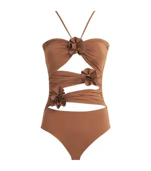 MAYGEL CORONEL Trinitaria One-piece Swimsuit - Brown