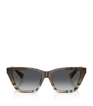 Burberry Acetate Cat Eye Sunglasses - Brown