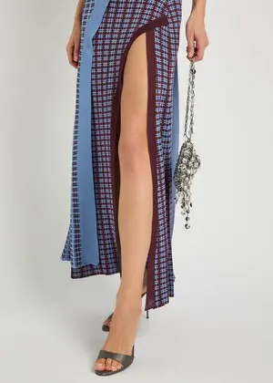 Rabanne Patterned Fine-knit Midi Skirt