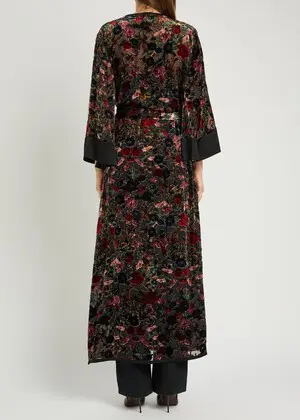 Alice + Olivia Floral-jacquard Maxi Kimono