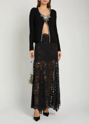 Rabanne Stretch-lace Maxi Skirt