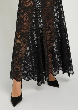 Rabanne Stretch-lace Maxi Skirt