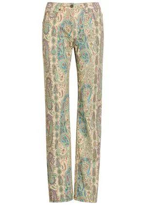 Etro Patterned Straight-leg Jeans