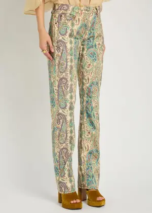 Etro Patterned Straight-leg Jeans