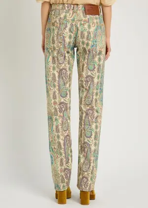 Etro Patterned Straight-leg Jeans